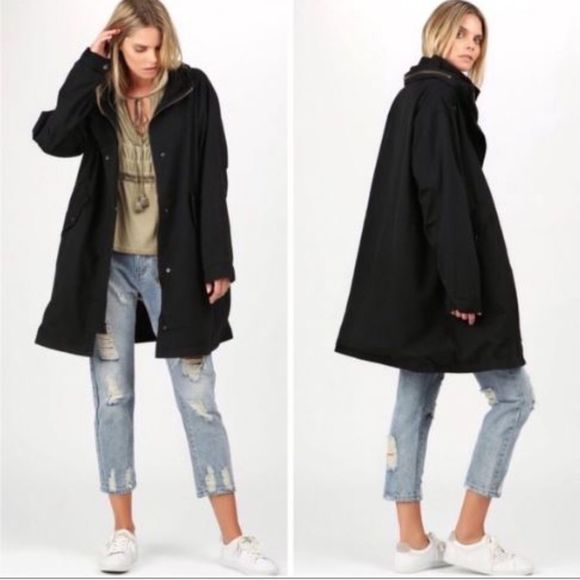 POL | Jackets & Coats | New Pol Fullylined Fullzip Black Long Trendy ...